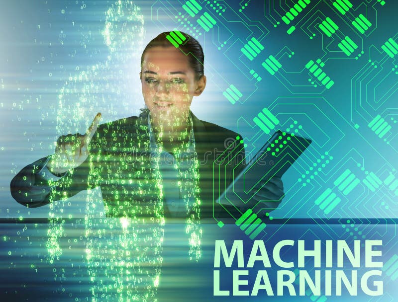 Machine Learning Concept As Modern Technology Stock Image - Image of ...