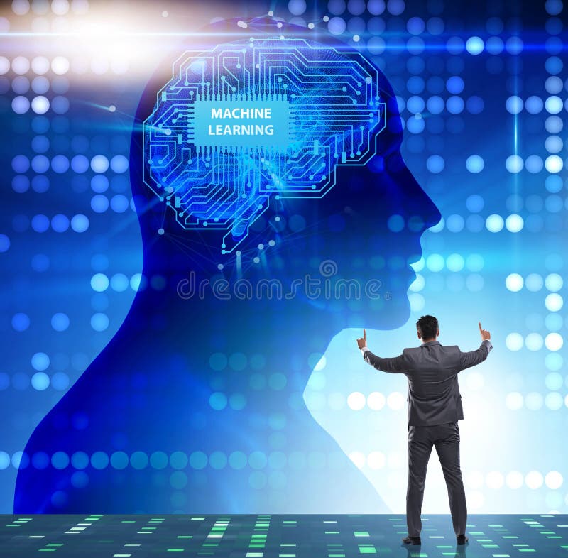 Machine Learning Concept As Modern Technology Stock Image - Image of ...