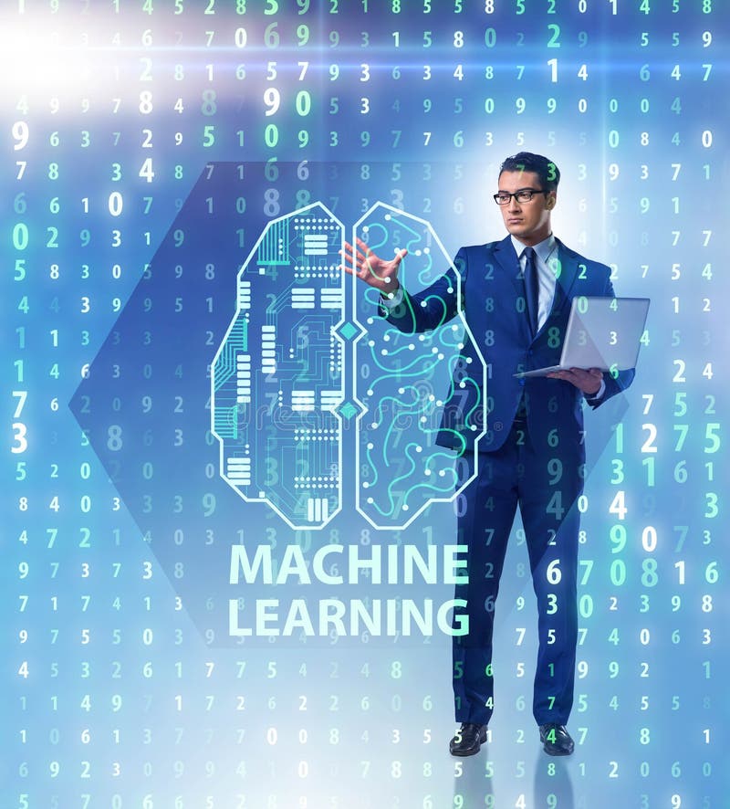 Machine Learning Concept As Modern Technology Stock Illustration ...