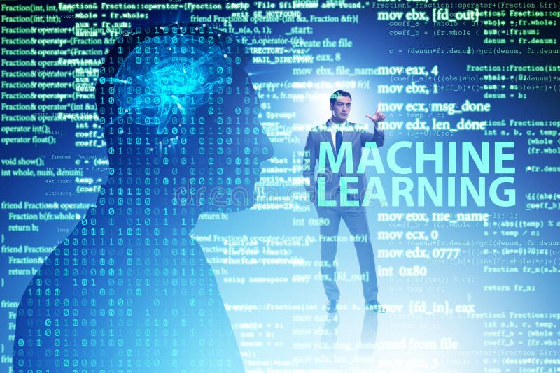 The Machine Learning Concept As Modern Technology Stock Illustration ...