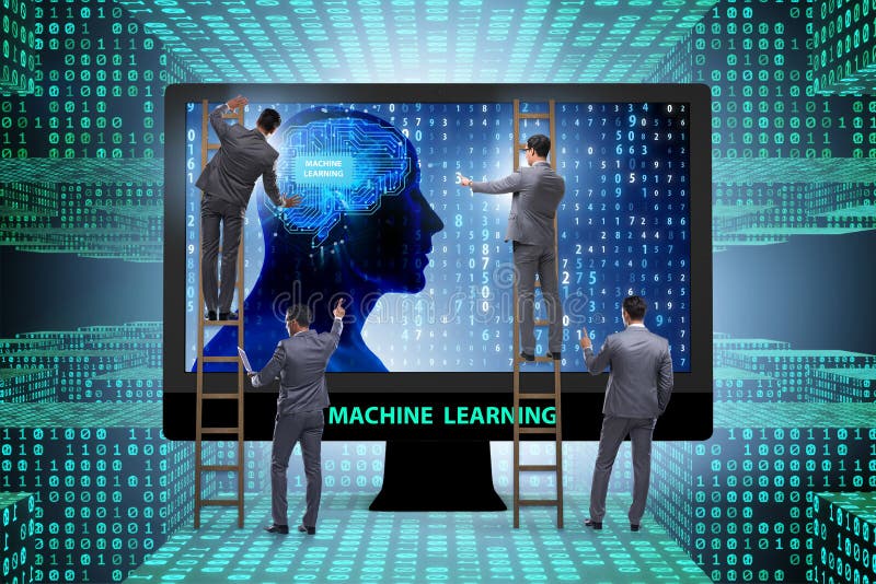 The Machine Learning Concept As Modern Technology Stock Photo - Image ...