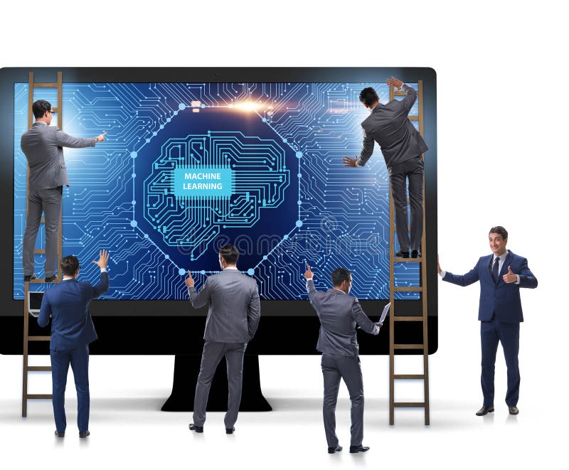 Machine Learning Concept As Modern Technology Stock Image - Image of ...