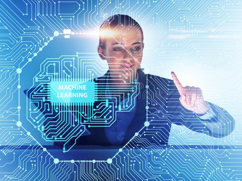 Machine Learning Concept As Modern Technology Stock Image - Image of ...