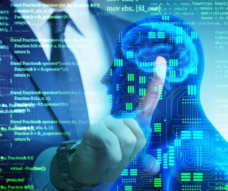 Machine Learning Concept As Modern Technology Stock Image - Image of ...