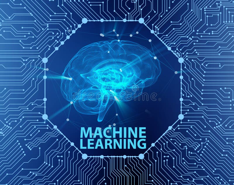 Machine Learning Concept - 3d Rendering Stock Illustration ... Machine Learning Concept - 3d Rendering Stock Illustration ...