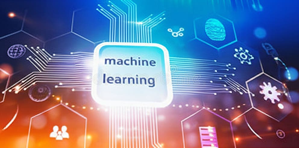 Machine Learning Concept Illustration Stock Illustration - Illustration ...