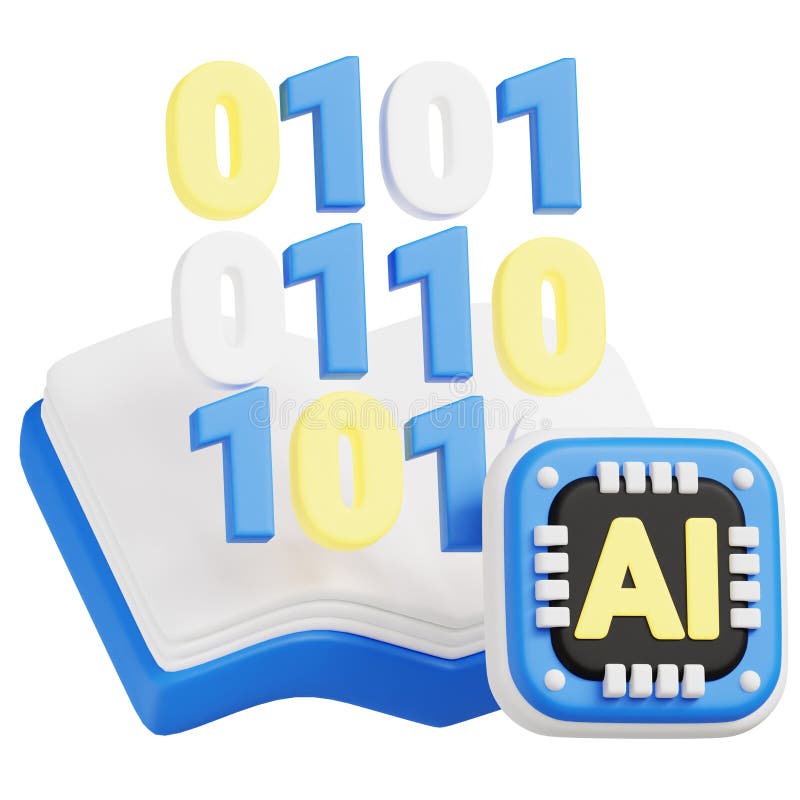 Machine Learning 3d Icon Illustration. Stock Illustration ...