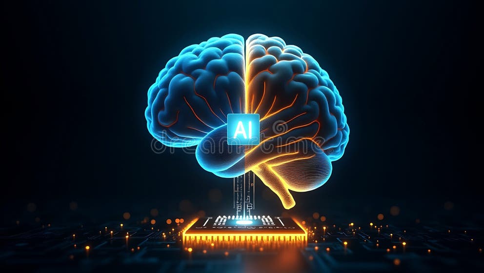 Machine Learning,Fog Calculations, Artificial Intelligence, Ai Brain, Deep Learning Blockchain ...