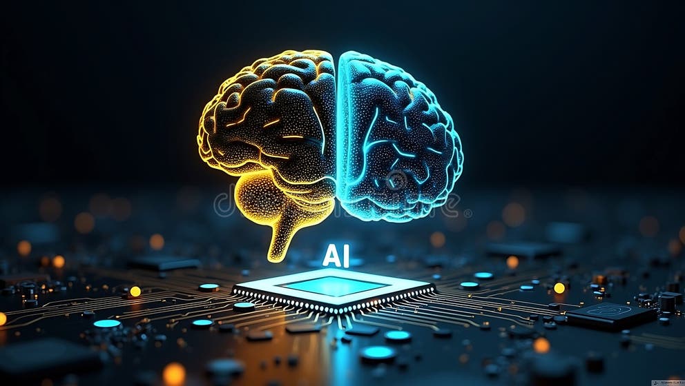 Machine Learning,Fog Calculations, Artificial Intelligence, Ai Brain, Deep Learning Blockchain ...