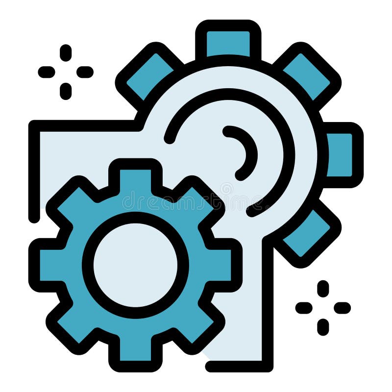 Machine Learning Gear Icon Color Outline Vector Stock Vector ...