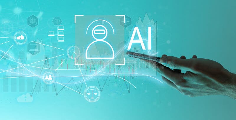 101 Machine Learning Hand Robot Touching Binary Data Futuristic Artificial Intelligence Ai Stock ...