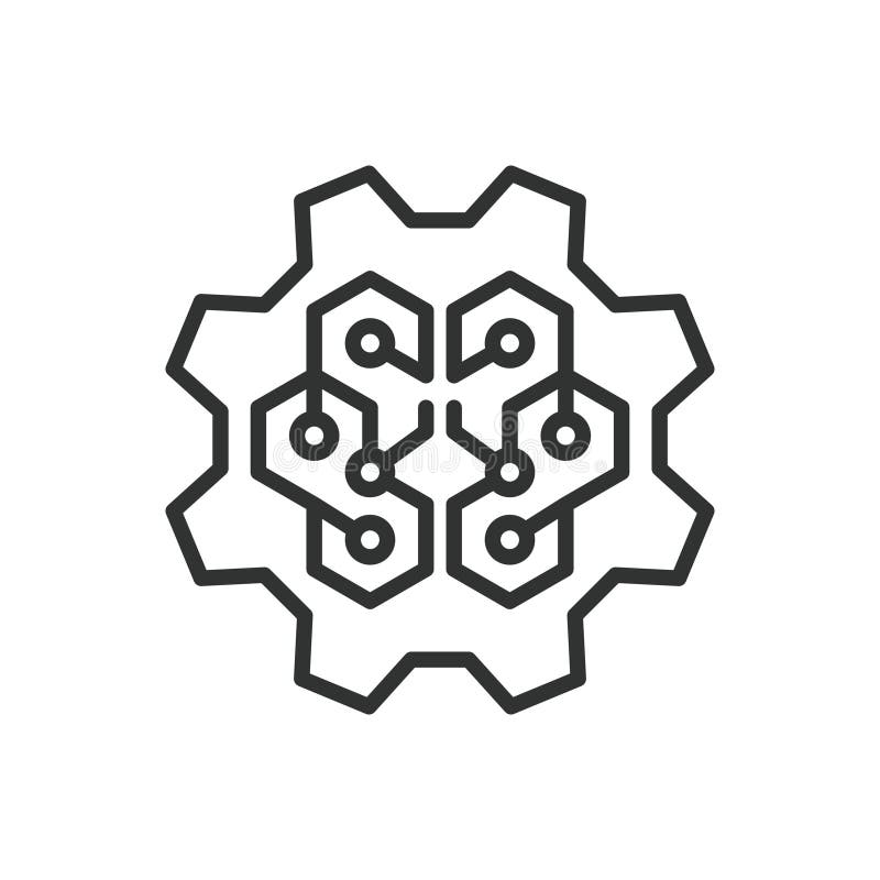 Machine Learning Icons Line Design Blue. Machine, Learning, Ai, Ml ...