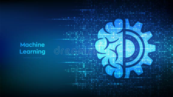 Machine Learning Icon Made With Binary Code Ai Artificial Intelligence