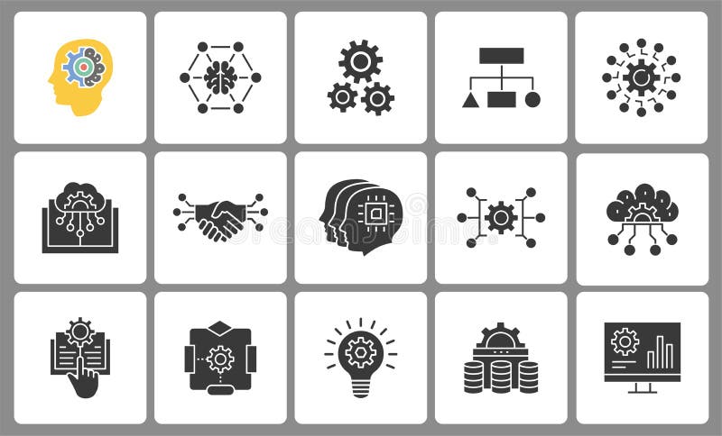 Machine Learning Icon. Artificial Intelligence, Smart Machine Logo ...