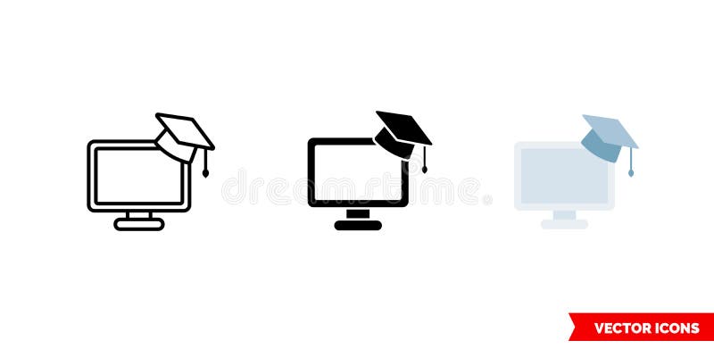 Machine Learning Icon of 3 Types Color, Black and White, Outline ...