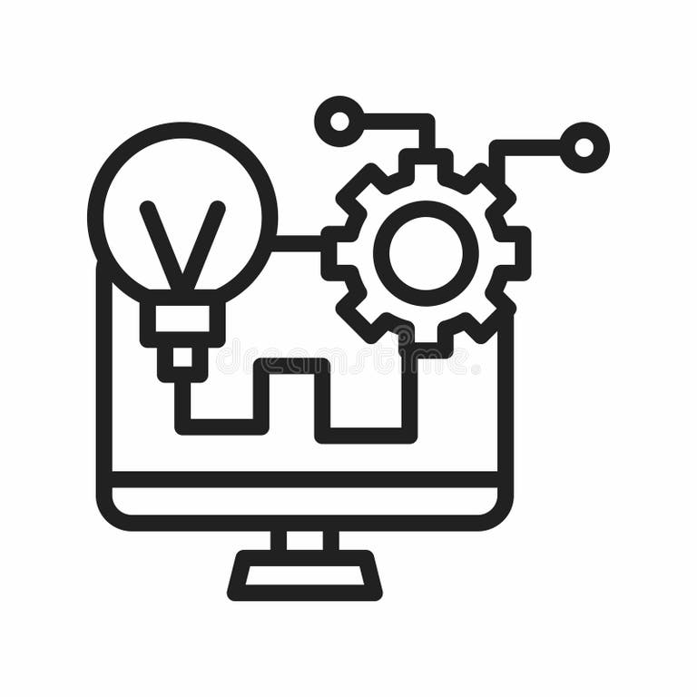 Machine Learning Icon Vector Image. Stock Illustration - Illustration ...