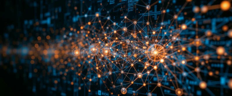 Machine Learning Interface with Complex Neural Network Diagrams Stock ...