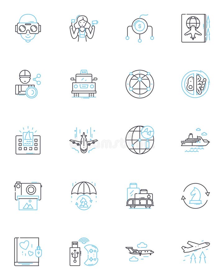 Machine Learning Linear Icons Set. Artificial, Intelligence, Neural ...