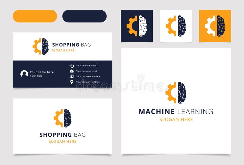 Machine Learning Logo Combining Brain and Gear for Artificial ...