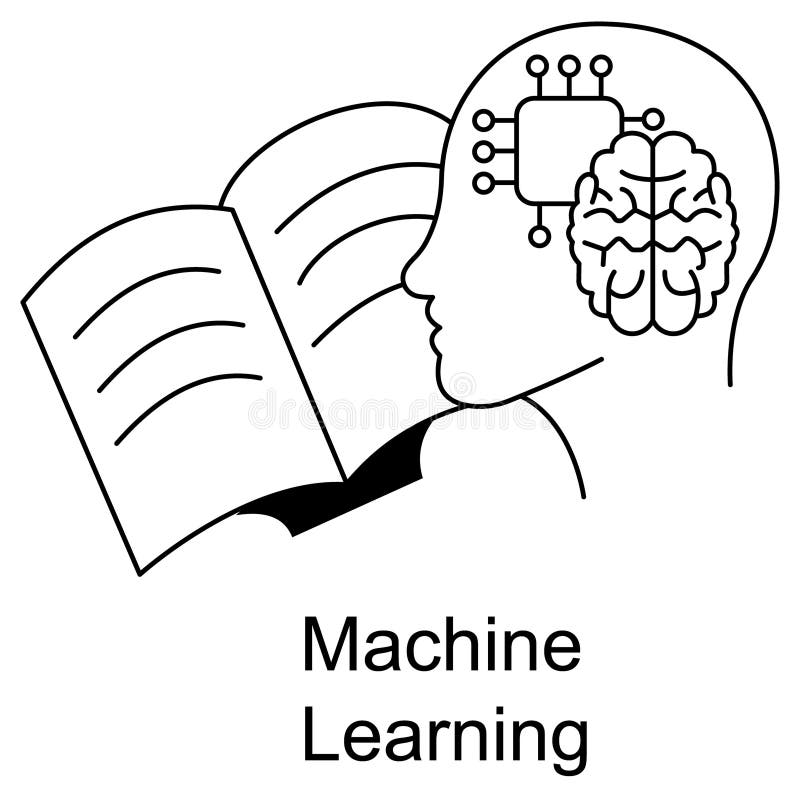 Machine Learning Icon. Vector Design Stock Illustration - Illustration ...