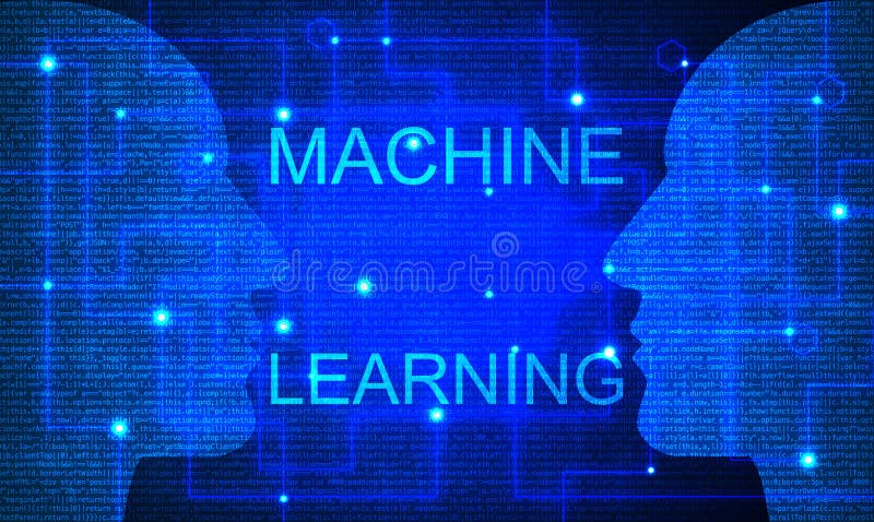 Machine Learning ML Concept Stock Illustration - Illustration of future ...