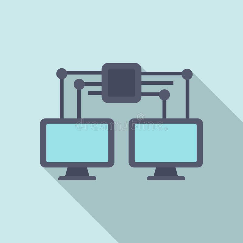 Machine Learning Network Icon, Flat Style Stock Vector - Illustration ...