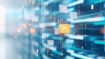 Machine Learning Optimizing Document Classification for Efficient Management. Stock Illustration ...