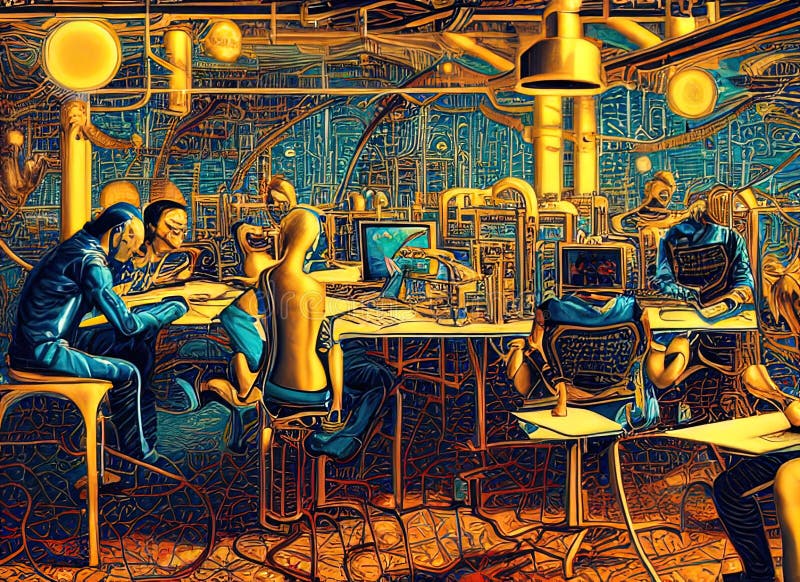 Machine Learning Programmer Job Fictional Work Environment. Generative ... Machine Learning Programmer Job Fictional Work Environment. Generative ...