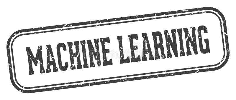 Machine Learning Square Stamp Stock Vector - Illustration of template ...