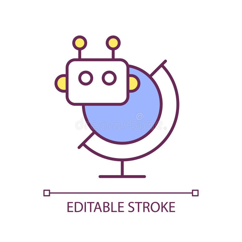 Machine Learning Symbol RGB Color Icon Stock Vector - Illustration of ...