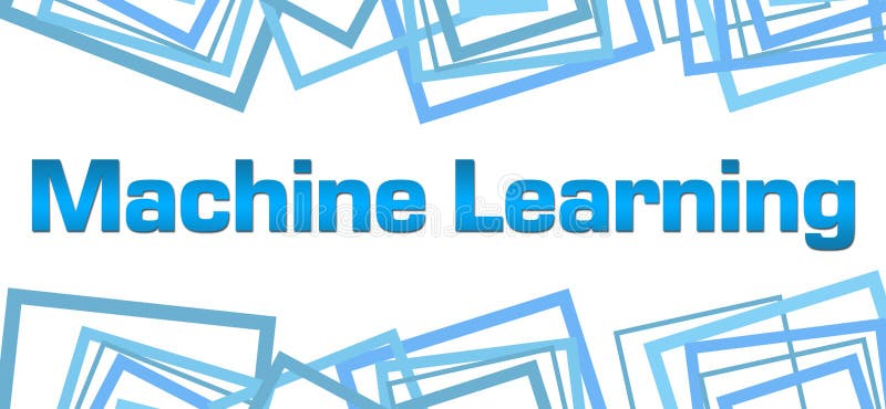 Machine Learning Blue Random Squares Bottom Top Stock Illustration ...