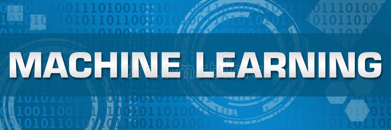 Machine Learning Blue Technology Binary Background Stock Illustration ...