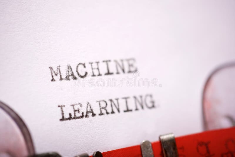 Machine learning text stock photo. Image of solving - 284574512