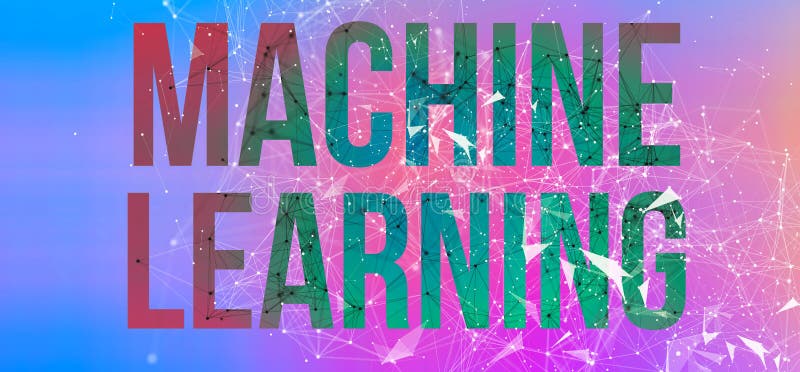 Machine Learning Theme with Abstract Network Lines Stock Photo - Image ...