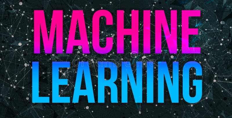 Machine Learning Theme with Abstract Network Patterns Stock Image ...