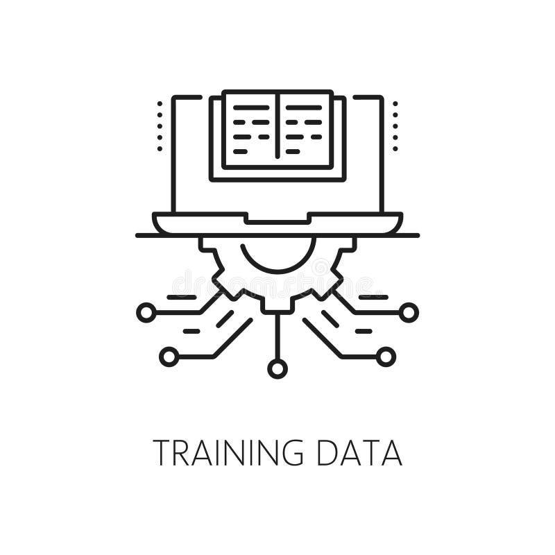 Machine Learning Training Data Outline Icon Stock Vector - Illustration ...