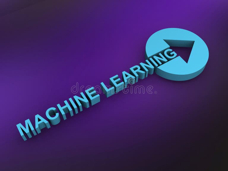 Machine Learning Word on Purple Stock Illustration - Illustration of ...