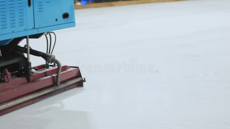 Machine Levels the Ice on the Rink Stock Video - Video of preparation ...
