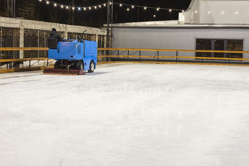 Ice leveling machine editorial photography. Image of recover - 241788727