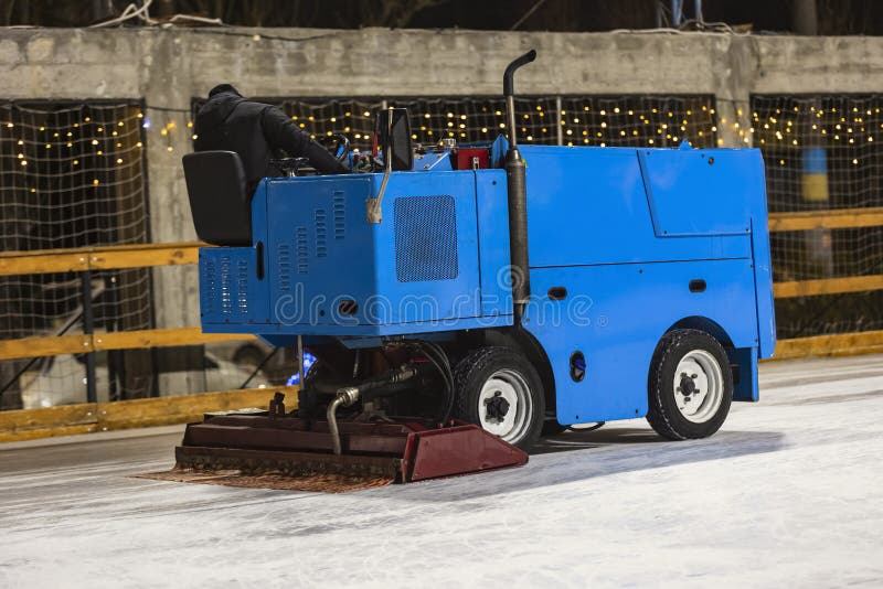Ice leveling machine stock photo. Image of cold, snow - 240354204