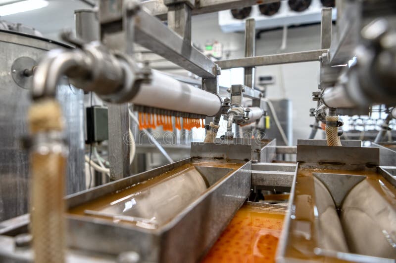 The Machine Makes Artificial Red Caviar. Stock Image - Image of seafood ...