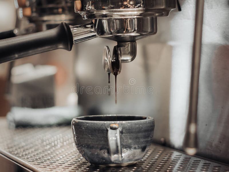 Machine Makes Steel Coffee with Motion Blur Stock Photo - Image of love ...