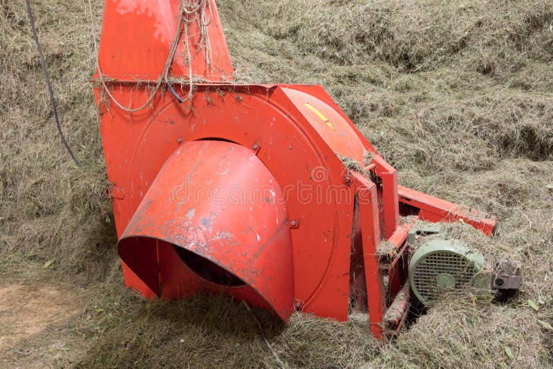 Machine for Making Hay Bales Stock Photo - Image of suction, green ...