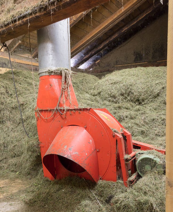 Machine for Making Hay Bales Stock Photo - Image of suction, green ...