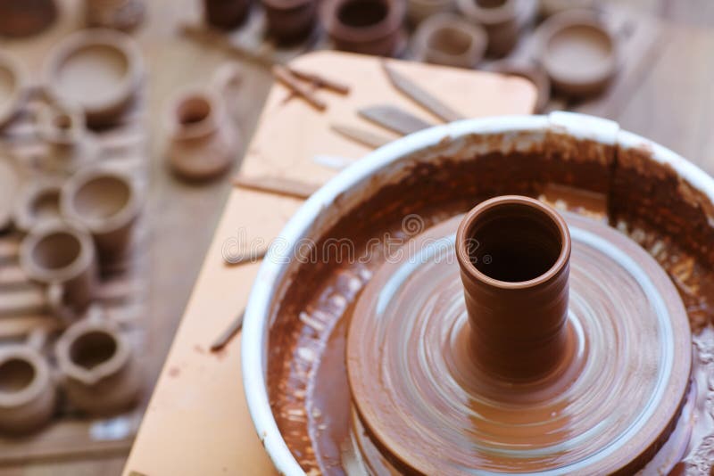Machine for making pottery stock image. Image of craftsman - 88474477