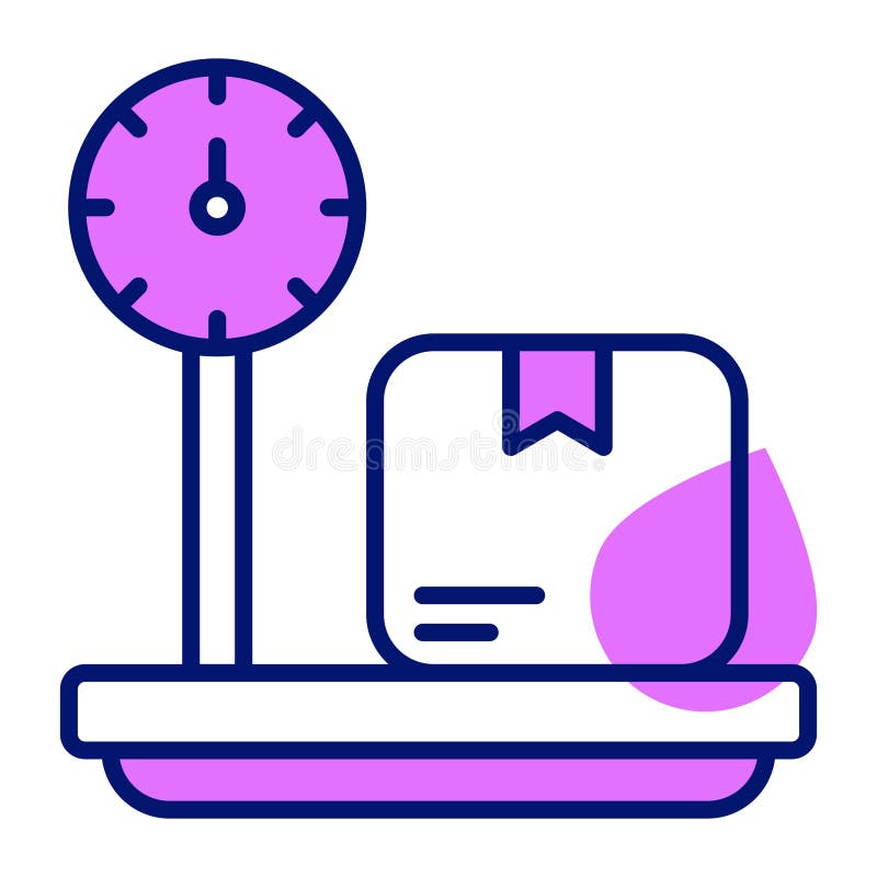 Machine Measuring Weight of Carton, an Icon of Weight Scale Stock ...