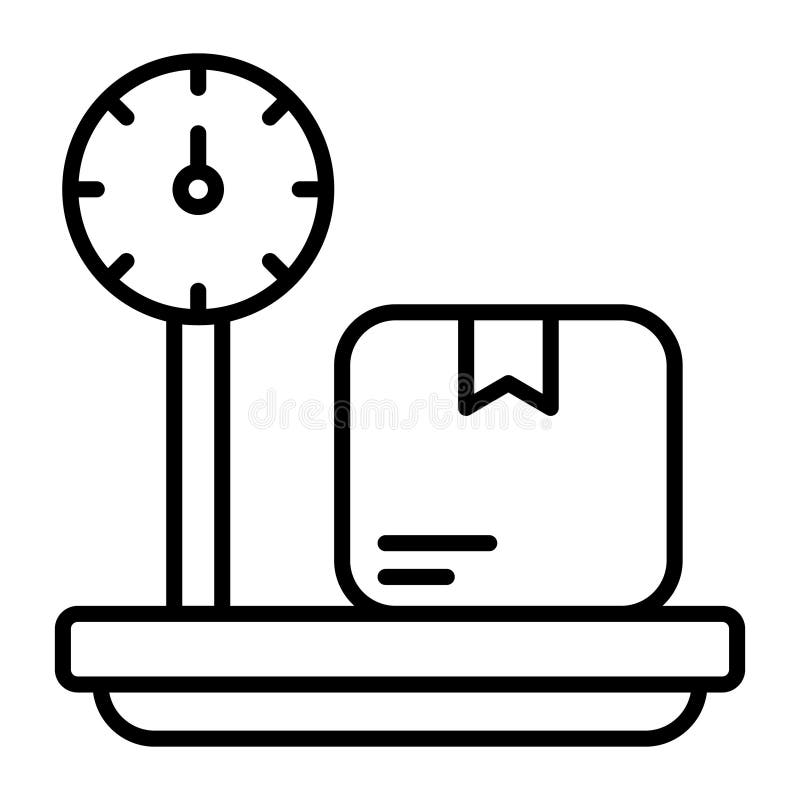 Machine Measuring Weight of Carton, an Icon of Weight Scale Stock ...