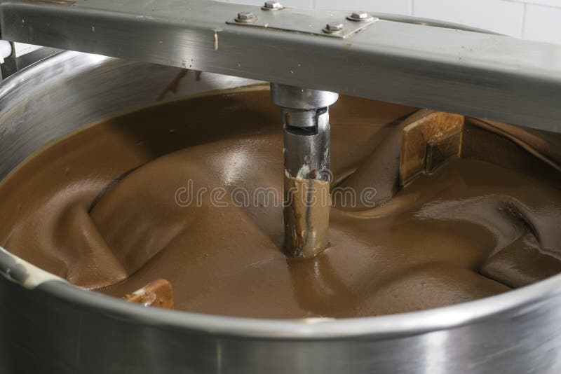 Machine for Mixing Chocolate Stock Image - Image of machine, liquid ...