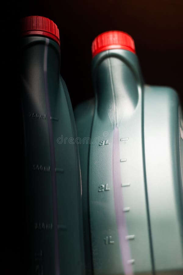 The Engine Oil in the Gray Bottle Stock Photo - Image of gallon ...