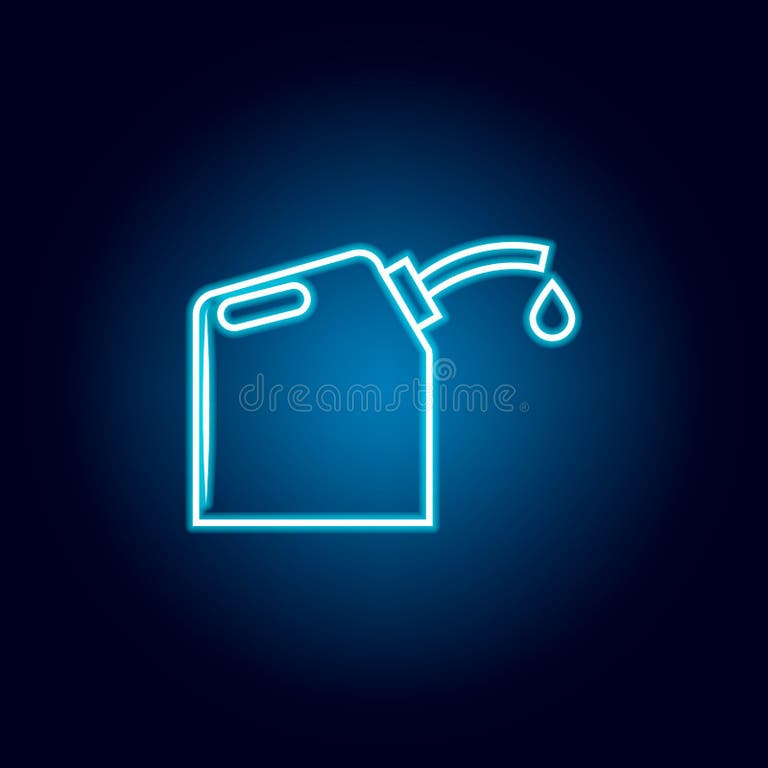 Machine Oil Icon in Blue Neon Style. Element of Racing for Mobile ...
